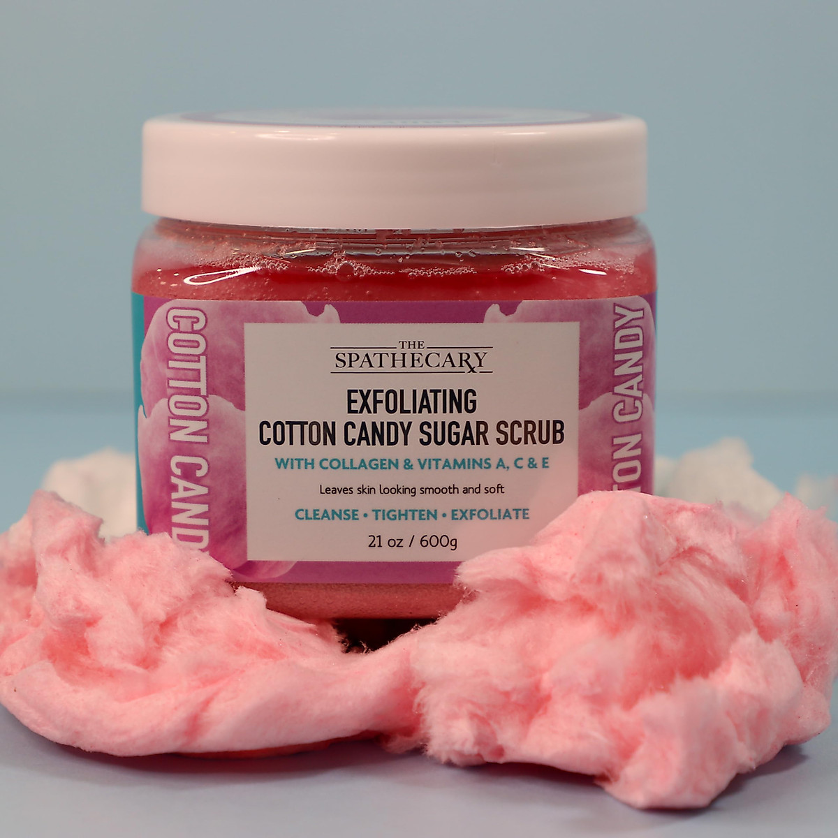 The Spathecary Body Scrub, Exfoliating-Nourishing-Refreshing-Smoothing Body Care 21 oz. (21 oz, Cotton Candy)