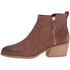 Dr. Scholl's Shoes Women's Lawless Ankle Booties Boot, Copper Brown Synthetic, 9
