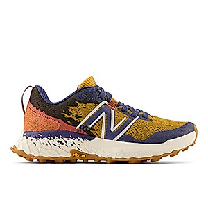 New Balance Women's Fresh Foam X Hierro V7 Trail Running Shoe, Golden Hour/Moon Shadow/Red Clay, 9 Wide