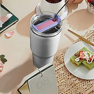 senyouth 2 Pcs Tumbler Lid for Stanley Cup,Spill Proof replacement lids for stanley tumbler,Splash Resistant lids for tumblers for 40 oz tumbler with handle