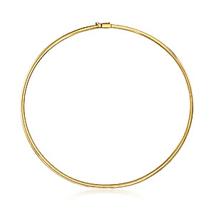 Ross-Simons Italian 4mm 14kt Yellow Gold Omega Necklace. 18 inches