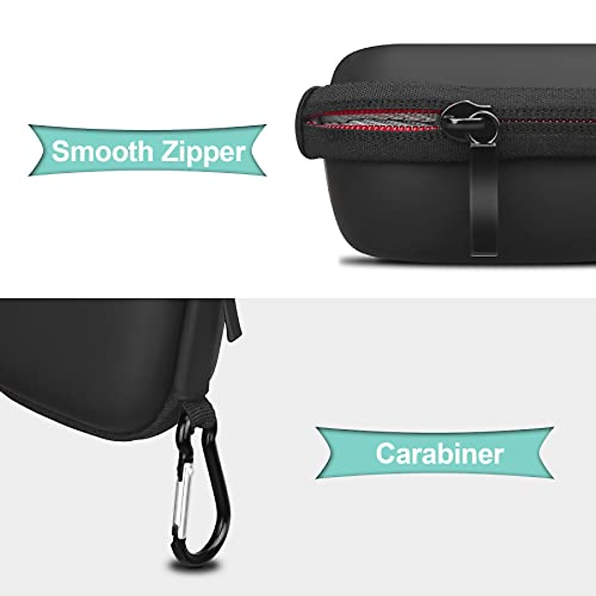 BOVKE Carrying Case for Bose QuietComfort Earbuds II/Bose QC Earbuds 2 Wireless Noise Cancelling in-Ear Headphones, Extra Mesh Pocket for Cables and Eartips, Black (Case Only)