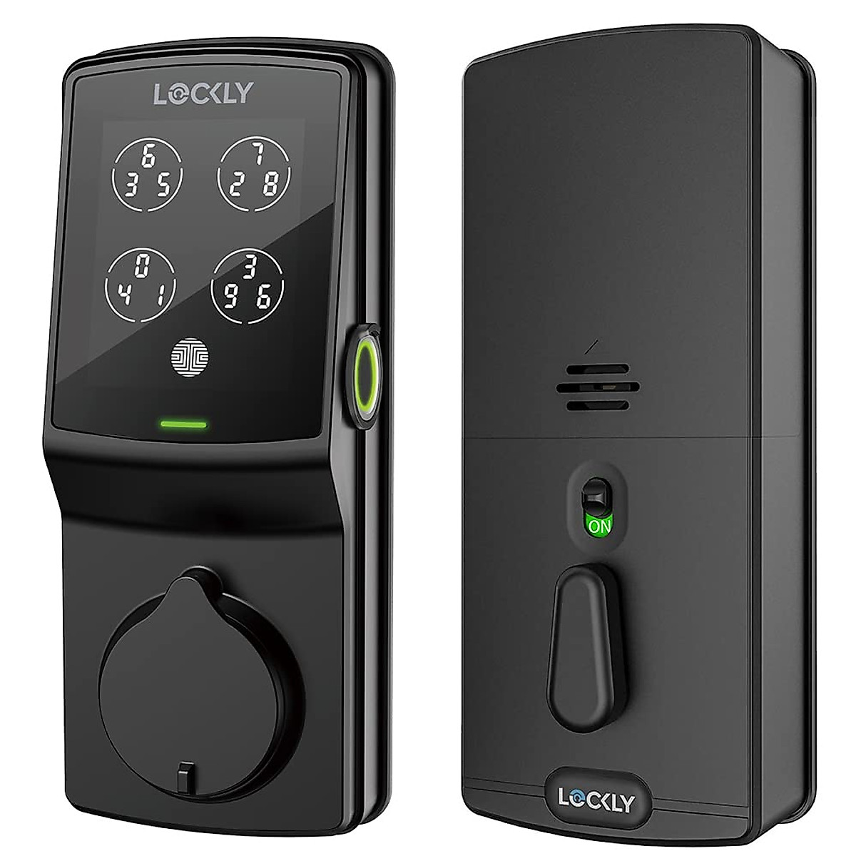 Lockly Secure Plus Deadbolt | Bluetooth Digital Door Lock, Fingerprint Scanner, Touchscreen Keypad, App Control, Auto Lock, Keyless Entry Door Lock (PGD728FMB, Matte Black)