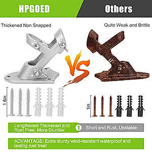 Flag Pole Holder, Outside House Flag Pole Bracket, Heavy Duty Metal Flag Mount, Aluminum Alloy Mounting Brackets, Outdoor Flag Holder- Strong Rust Free, Dual Position 1 inch Silver