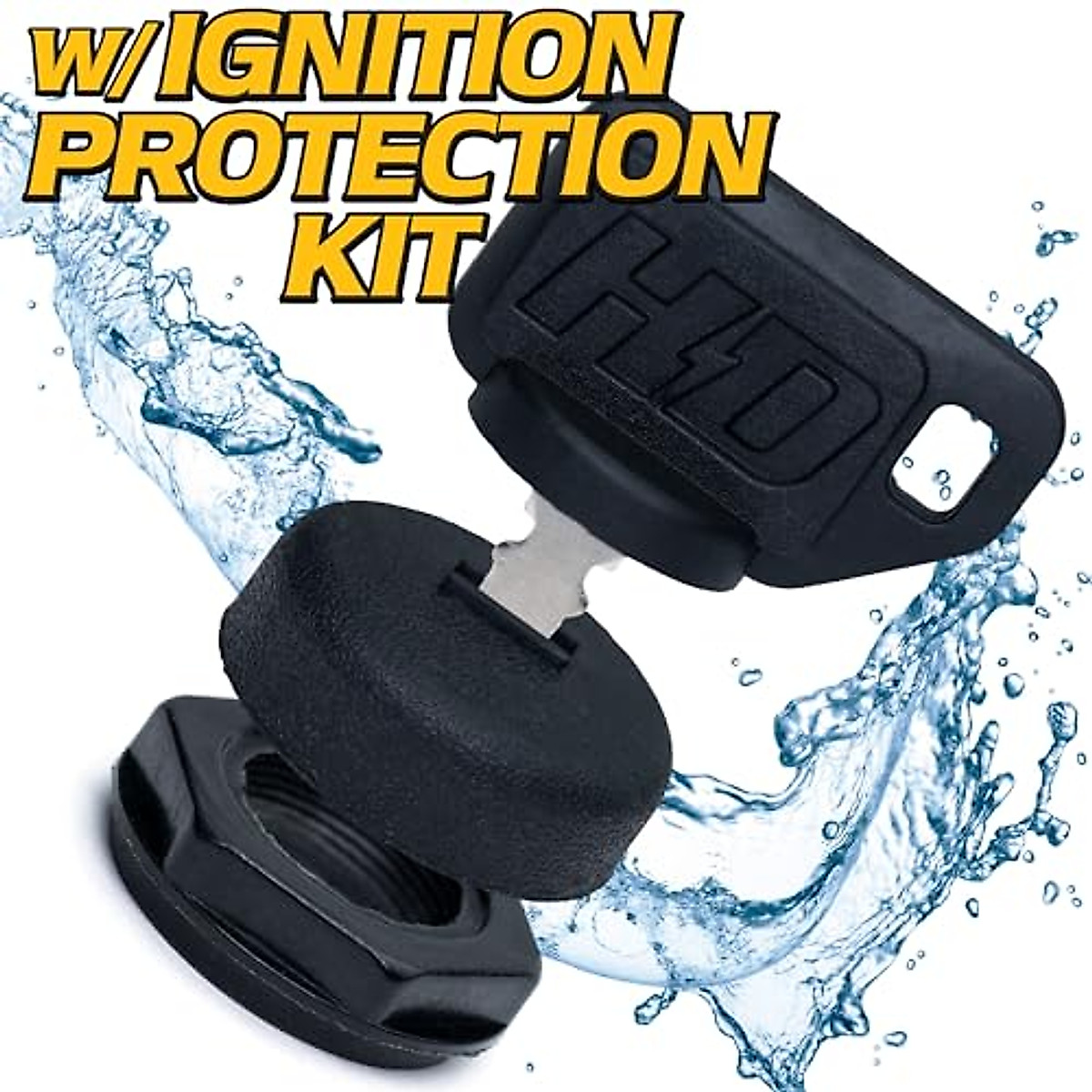 HD Switch Replaces ExMark Toro 1-513194 Starter Ignition Key Switch - Ultimate Dual Protection Upgrade - 3 Keys & Free Carabiner