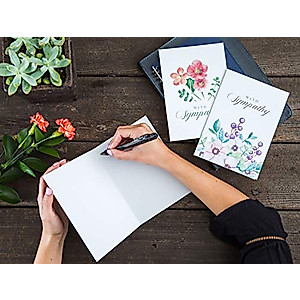 Sweetzer & Orange Sympathy Cards with Envelopes Set – 15 Cards – Blank Condolence Card Pack for Funeral and Bereavement Greetings. Sorry for Your Loss, and Thinking of You - 5x7