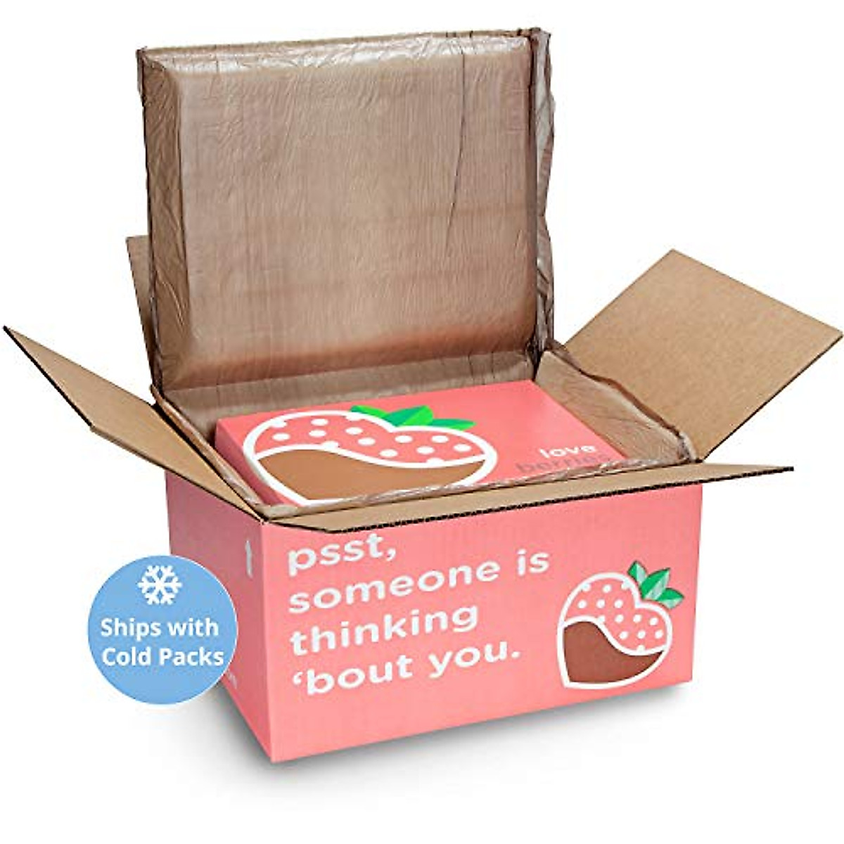 A Gift Inside Golden State Fruit Chocolate Covered Strawberries, 6 Dark, Milk & White Delight