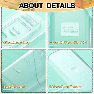 Geetery 12 Pack 1/9 Size 6'' Deep Polycarbonate Food Pan with Lid Clear Stackable Plastic Pan Restaurant Food Storage Containers with Hinged Lids for Hotel Supplies