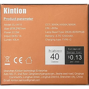 Kintion Portable LED Night Lamp for Kids and Adult(with RGB Mode), Bedside Dimmable Warm Night Light, Soft Eye Caring Night Light for Kids Breastfeeding and Sleep Aid, 8 Colors, 2pcs