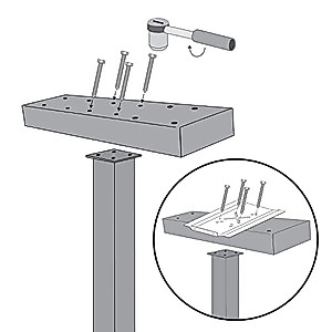 Mail Boss 7144 Box Spreader Bar for Two-Mailbox Applications, 2, Black