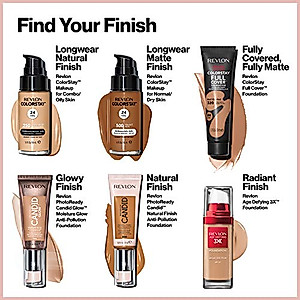Liquid Foundation by Revlon, ColorStay Face Makeup for Normal and Dry Skin, Longwear Full Coverage with Matte Finish, Oil Free, 240 Medium Beige, 1.0 Oz