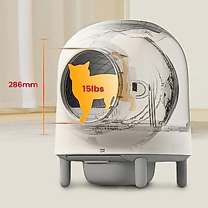 HHOlove Automatic Cat Litter Box, Self Cleaning Box with Remote App Control, Alerts, Odor Suppression, Disassembly for Multiple Cats