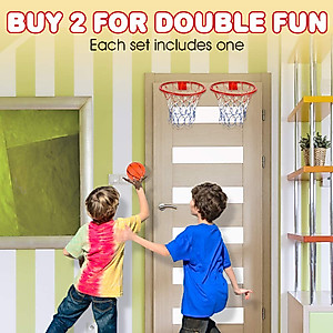 ArtCreativity Over-The-Door Hanging Basketball Hoop Game – Includes 1 Mini Basketball & 1 Net Hoop – Easy Setup Design for Home, Office, or Bedroom – Fun Gift for Boys, Girls, Toddlers, & Adults