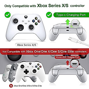 KEKUCULL Controller Battery Pack Compatible with Xbox Series S/X, 1400 mAh Rechargeable Battery Pack Fast Charging for Xbox Charging Accessories Kit with 8.2ft Charge Cable