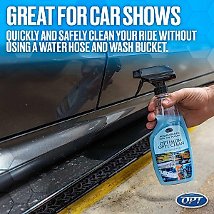 Optimum Opti-Clean Waterless Wash and Wax - Concentrated Waterless Car Cleaning Spray, Car Wax, and Polymer Protection (32 oz)