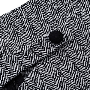 HOMEYEE Women's Elegant Chic Bodycon Formal Dress B288(L, Gray Pattern+Black)