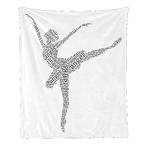 Custom Blanket with Name Text,Personalized Beautiful Dancer Super Soft Fleece Throw Blanket for Couch Sofa Bed (50 X 60 inches)