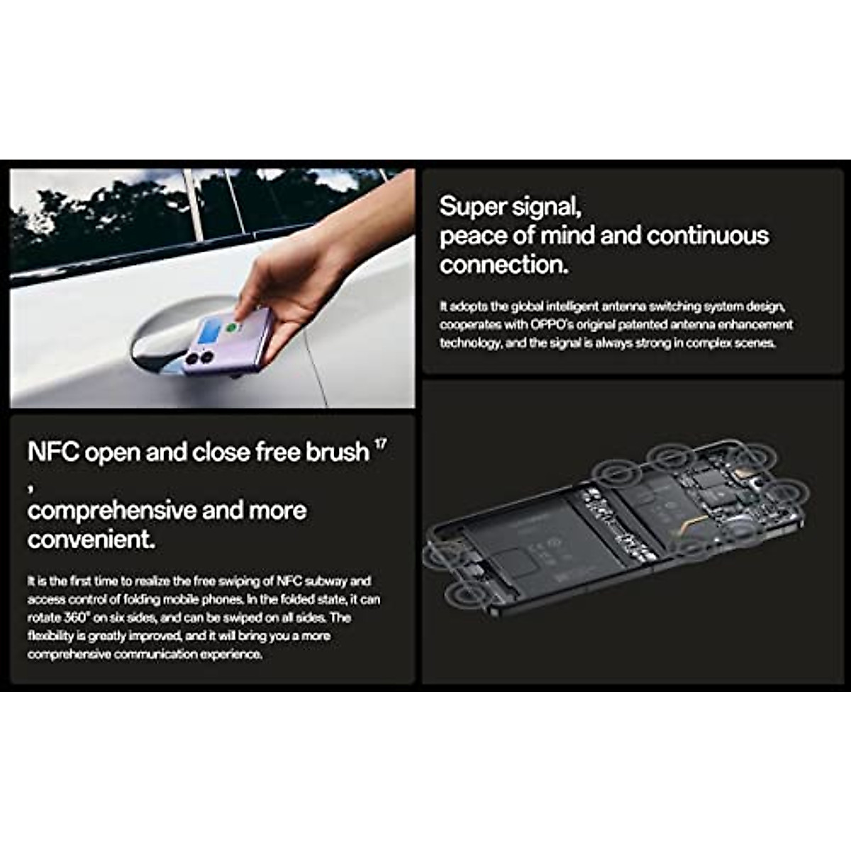 Original Oppo Find N2 Flip 12G+256GB 5G Mobile Phone 120Hz Fold AMOLED 6.8" Screen Dimensity 9000+ 4300mAh 44WSuperVOOC OTG NFC Global Warranty Cellphone by-（CTM Global Store） (Gold(12+256))