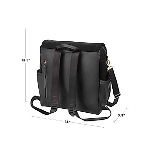 Petunia Pickle Bottom Boxy Backpack, Diaper Bag, Stylish Baby Bag, Spacious Backpack, On-The-Go Moms, Twilight Black