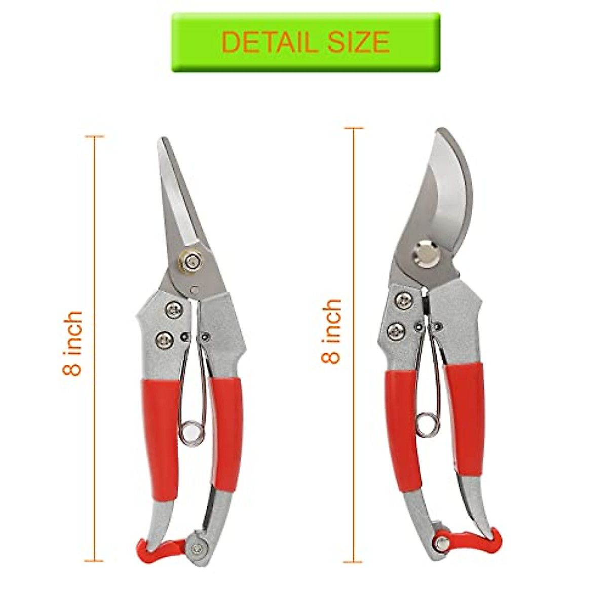JOYFUL&HOPEFUL Pruning Shears Pack of 2, Garden Shears Pruners with Precision Blades for Gardening,Trimming Plant Tree Flower