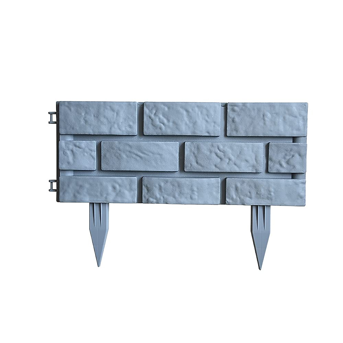 Ram® 8 X Grey Brick Effect Garden Lawn Edging Grey Lawn Border Stone Effect 5M METRE