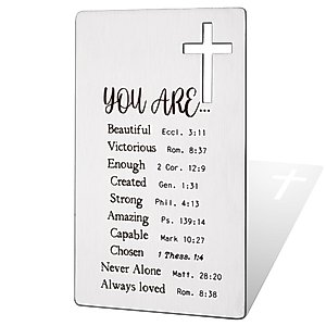 Christian Gifts for Women, Women Wallet Card, Inspirational Christian Gifts, Bible Verses Decor, Biblical Gifts for Women, Gifts for Best Friends, Birthday Gifts for Women Sister Coworker