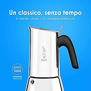 Bialetti Venus Induction 4 Cup Espresso Coffee Maker, Stainless Steel, Pack of 1