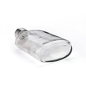 6oz Glass Flask with Cap - Hip Flask - Comes with Leather Pouch Holder - Personalized