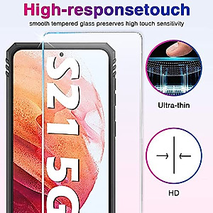 Case for Samsung Galaxy S21 5G Case Heavy Duty with Built in Screen Protector Hard Armor Military Anti-Fall Bumper Cover for Samsung S21 5G 6.2 2021 Phone Cases with Magnetic Ring Kickstand Blue