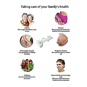 Bidet Attachment for Toilet, Adjustable Non electric Water Spray, Cold Water Purifier Attachment for Cleaning, Lightweight Bidet Attachment for Men, Women, Children and the Elderly (1/2)