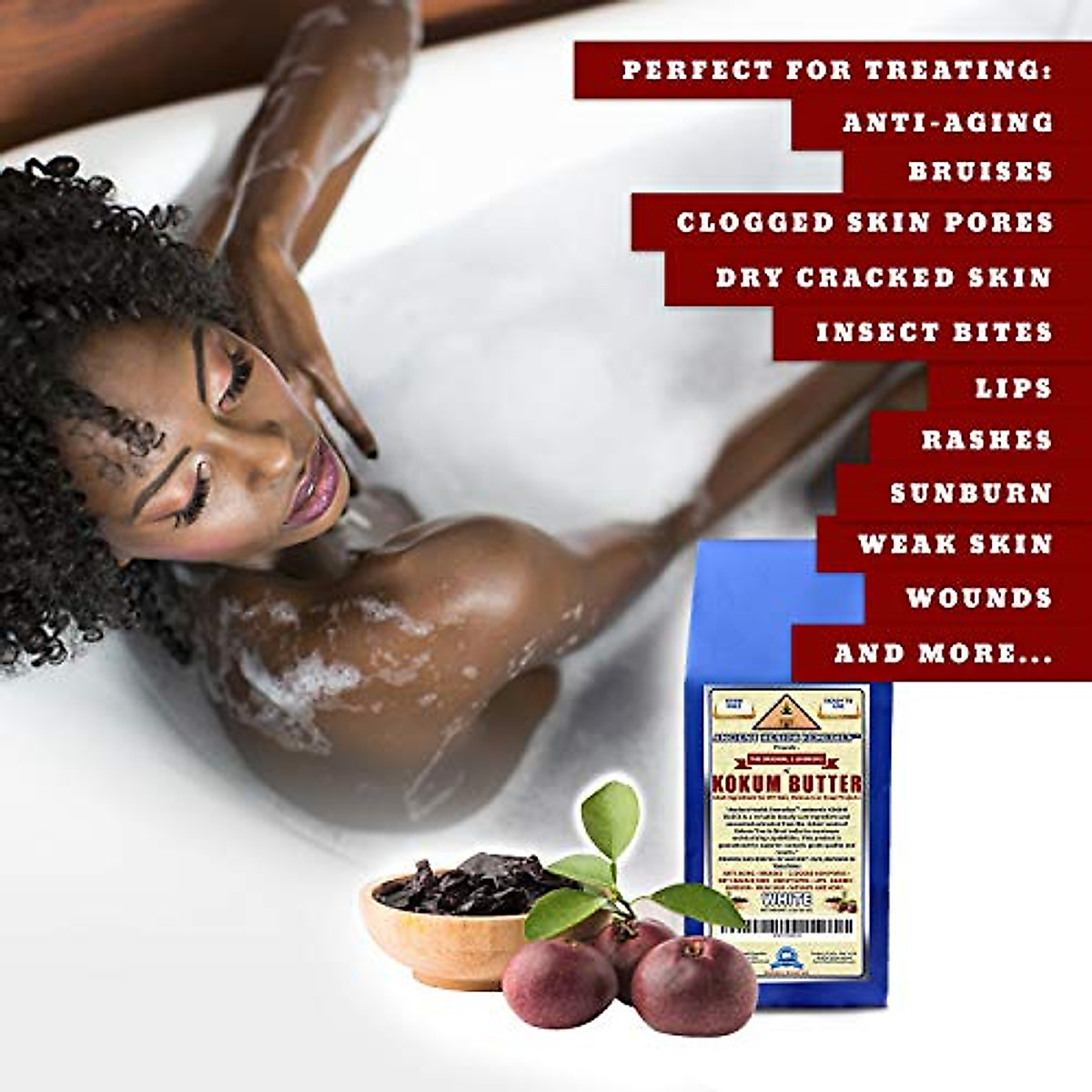 ANCIENT HEALTH REMEDIES Cosmetic Grade, PURE KOKUM BUTTER JAR/BLOCK. Bulk, Odor Free Alternative to Raw, Soft Butters. Ideal Hard Base for DIY Balms, Creams, Candle and Hand Creams (INDIA) (16ozBar)