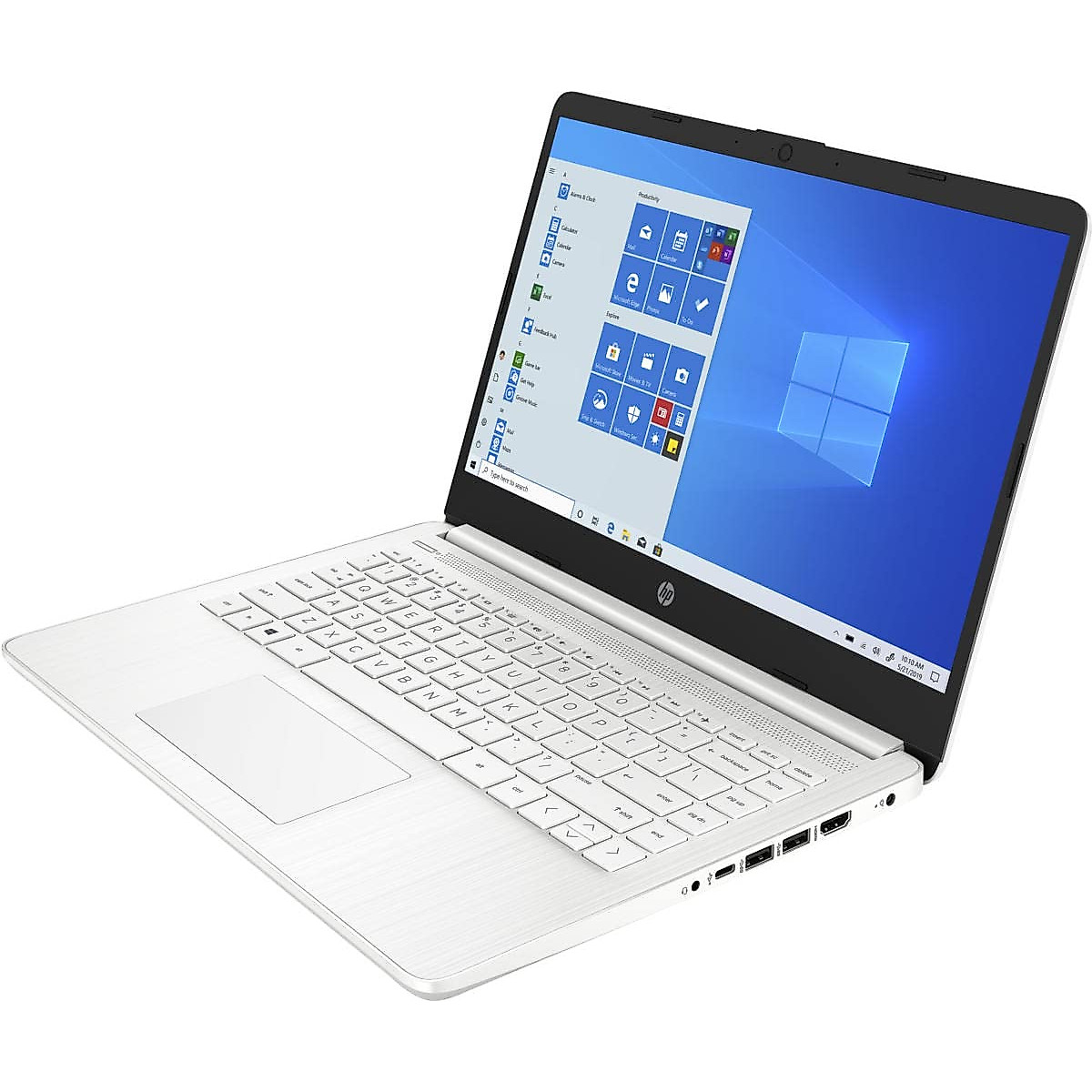 HP 14 Laptop, AMD 3000 Series Processor, 32GB RAM, 1TB Storage, 14-inch Micro-Edge HD Display, Long Battery Life, Webcam, Thin & Portable, Windows 10 + One Year of Office365, Snowflake White