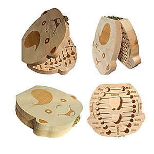 Baby Tooth Keepsake Box,Tooth Fairy Box,Wooden Tooth Box ,Baby Keepsake Storage Box,Tooth Saver,Tooth Holder for Kids Teeth,Tooth Boxes for Lost Teeth for Kids,Newborn Baby Birthday and Shower Gift