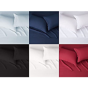 4-Pcs Premium Bedding Set 800 Thread Count 100% Cotton Bedlinen Chocolate Queen Bed Sheets, Single Ply Long Staple Yarns, Breathable, Sateen Weave, Fits Mattress Upto 16'' Deep Pockets
