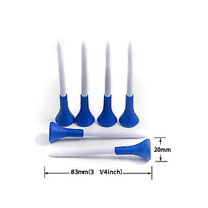 THF Plastic Golf tees with Soft Rubber Cover 3 1/4 83mm Pack of 50 Almost Unbreakable