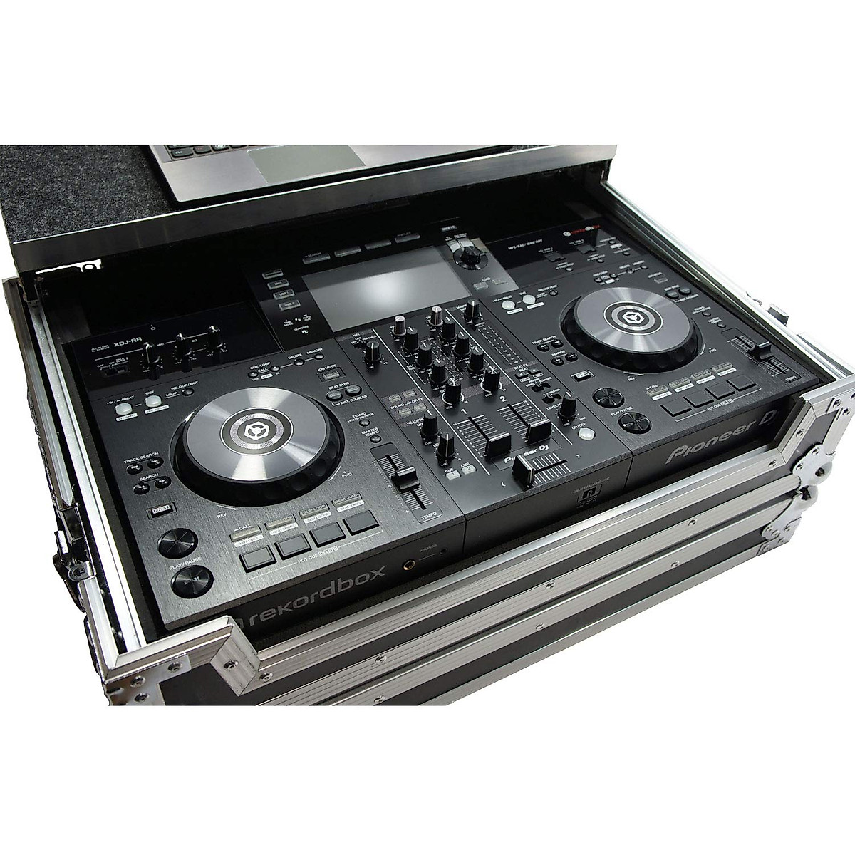 Harmony Audio HCXDJRRLT Flight Angle Glide Laptop Stand DJ 1U Rack Case Compatible with Pioneer XDJ-RR