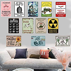 LASMINE Tin Signs in The Morning When I Rise Give Me Jesus Sunflower Bar Country Home Bedroom Creative Wall Restaurant Hang Sign Gift8X12Inch