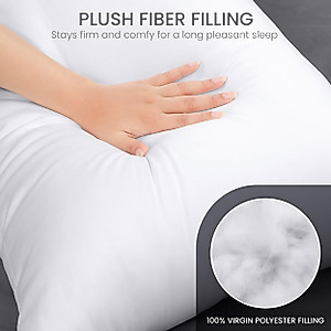 Utopia Bedding Full Body Pillow for Adults (Pack of 6, White), 20 x 54 Inch Long Pillow for Sleeping, Large Pillow Insert for Side Sleepers