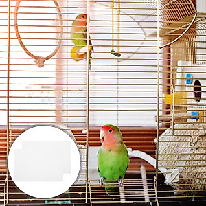 POPETPOP 100 Pieces Cage Liners for Birds, Bird Cage Liner Papers, Bird Cages Cushion Pad for Parrot, Parakeet, Conure, Cockatiel Cages Reptile Aquariums Dog Kennel