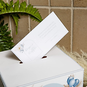 50 Pcs Diaper Raffle Tickets For Baby Shower With Diaper Raffle Box Used For Bear Blue Baby Shower Games Or Trendy Baby Shower Decorations Boy Diaper Raffle Box for Baby Shower and Diaper Raffle Cards