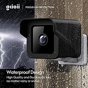 Gcioii Protective Silicone Skins Only for Wyze Cam V3 Camera，Weather-Resistant Waterproof Anti-Sun All-Round Protective Case/Cover Accessories for Indoor and Outdoor Using(3Pack Black)
