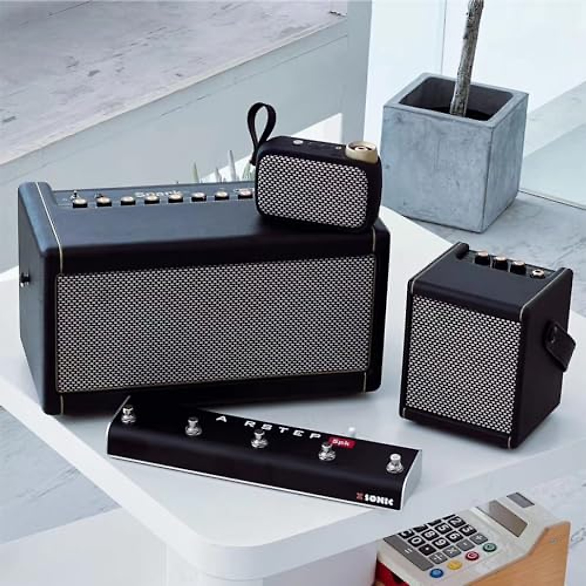 XSONIC Airstep Spk Edition Spark 40&Mini&Go&Live Foot Controller with 5 Footswitches, 4 Control Modes(Change Presets, Toggle Effects, Looper), 300H Playtime, Wirelessly Control Spark for Home and Gig