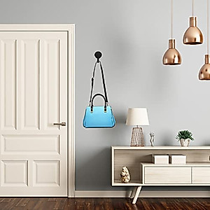 DOITOOL Wreath Hook Magnetic Garland Hanger Heavy Duty Magnet Wall Hooks Coat Hook Kitchen Wall Hanger for Home Bedroom Decoration Black Scratch- Free Silver Hangers