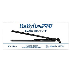 BabylissPRO Nano Titanium 1" Ultra-Sleek Straightener (BLACK)