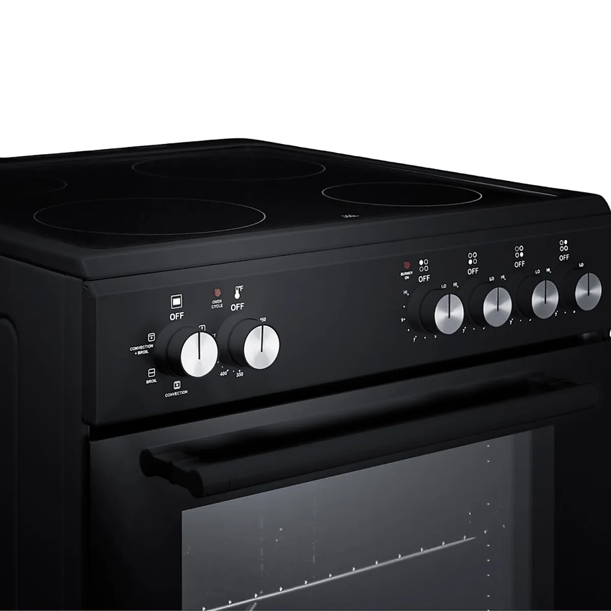 Summit 24” Electric Smooth Top Range, Large 2.44 cu.ft. oven. ADA Compliant, Black - REXT24BL(Black, 24 Inch)