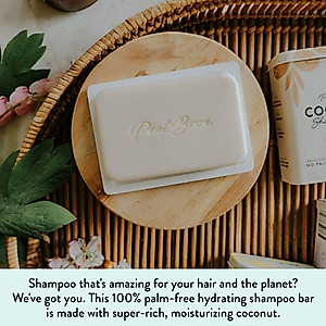 Peet Bros. Peppermint Coconut Shampoo Bar - Vegan, Palm Oil-Free, Moisturizing with No Artificial Fragrances - Planet Friendly, Made in USA - 5 oz