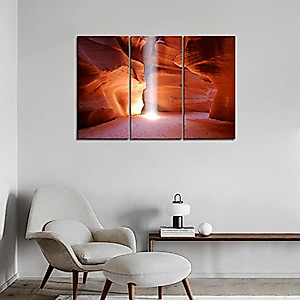 A Beam of Light Falling Down in Antelope Canyon Wall Art Painting Pictures Print On Canvas Landscape The Picture for Home Modern Decoration