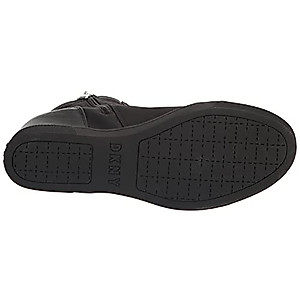 DKNY Women's Calz Lace Up Wedge Sneaker, Black, 9