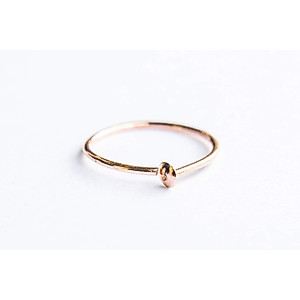 24G Rose Gold Nose Ring Hoop - Delicate Feminine Adjustable 24 Gauge 6mm - 7mm Piercing Jewelry for Women