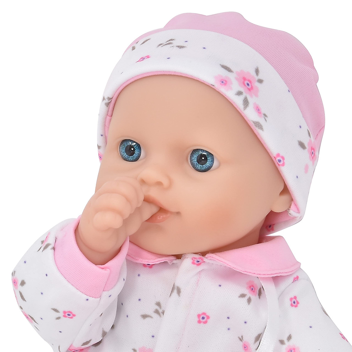 Gift Boutique - 12 Inch Soft Body Baby Doll in Gift Box, Baby Doll with Bottle and Pacifier, Blanket and Pink Floral Clothes